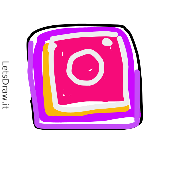 How to draw Instagram / uzzzehhda.png / LetsDrawIt