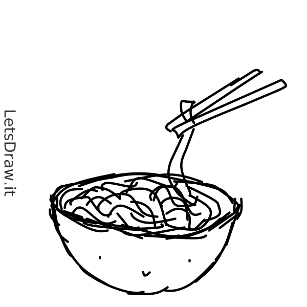 How to draw noodle / w1hmukbw.png / LetsDrawIt