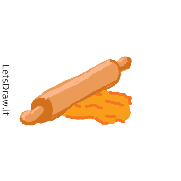 How to draw rolling pin / w1zex54cc.png / LetsDrawIt