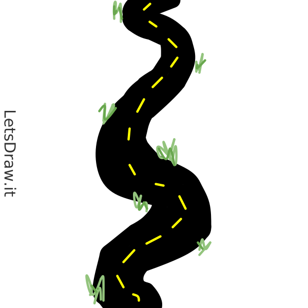 How to draw road / w3gbrgihq.png / LetsDrawIt