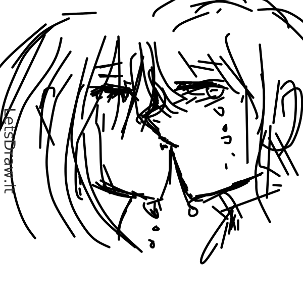 How to draw kissing / w79jpy85n.png / LetsDrawIt