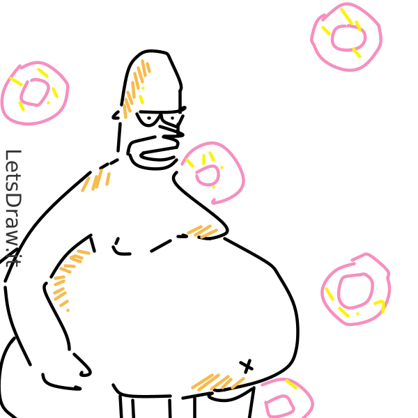 How to draw fat man / w8jzcc85b.png / LetsDrawIt