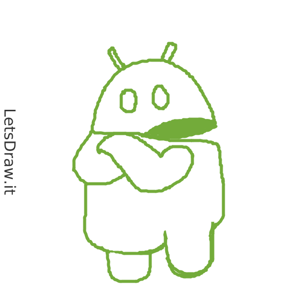 How to draw Android / w8uh1daeo.png / LetsDrawIt