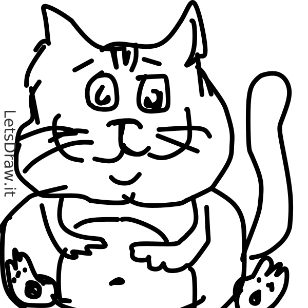 How to draw fat cat / wam5g3a6m.png / LetsDrawIt