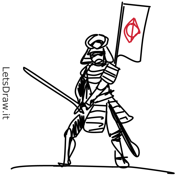 How to draw Samurai / wcd4bsehz.png / LetsDrawIt