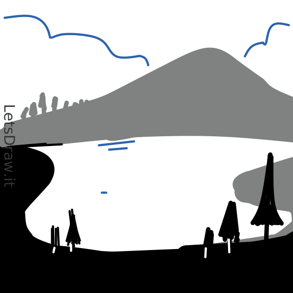 How to draw lake / wcuqdmi97.png / LetsDrawIt