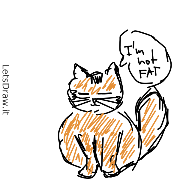 How to draw fat cat / wdxrrb5b4.png / LetsDrawIt