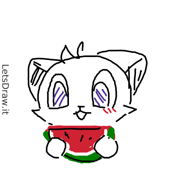 How to draw watermelon / webze399i.png / LetsDrawIt