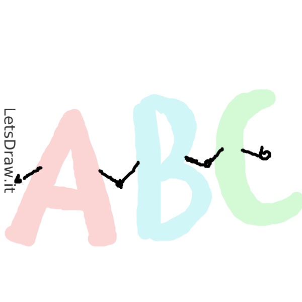 How to draw alphabet / LetsDrawIt