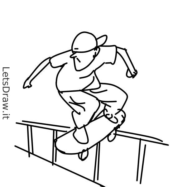 How to draw skate / LetsDrawIt