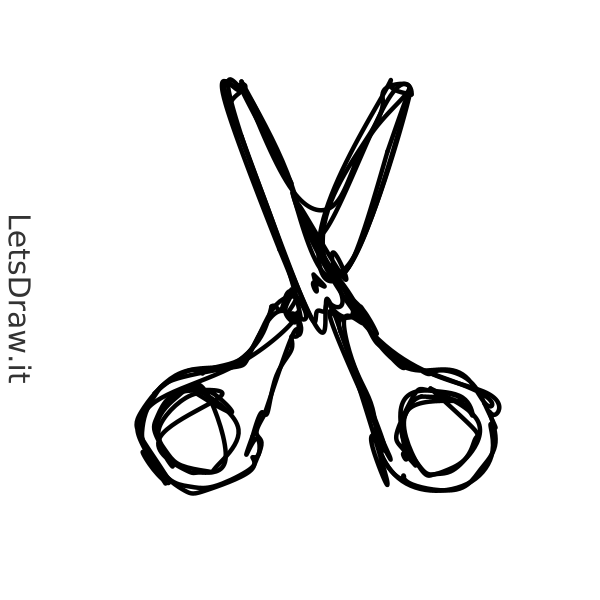 How to draw scissors / wok68jque.png / LetsDrawIt