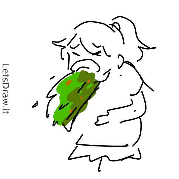 How to draw vomit / wqjapstx9.png / LetsDrawIt