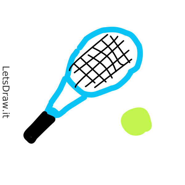How to draw tennis racket / wrstke537.png / LetsDrawIt