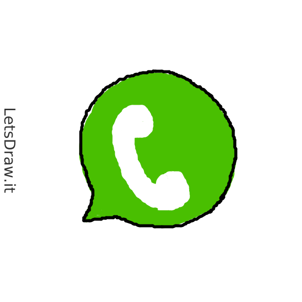 How to draw WhatsApp / wsg1oefwk.png / LetsDrawIt
