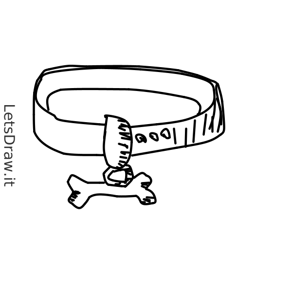 How to draw dog collar / wub3ak13.png / LetsDrawIt