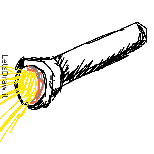 How to draw flashlight / wymxnpk4a.png / LetsDrawIt