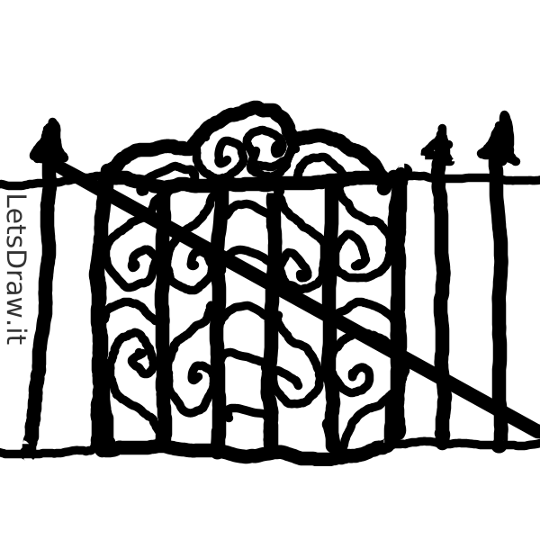 How to draw gate / wz6xczdk9.png / LetsDrawIt