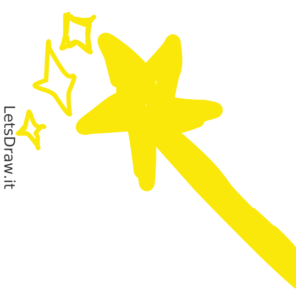 How to draw magic wand / x1ych5ou.png / LetsDrawIt