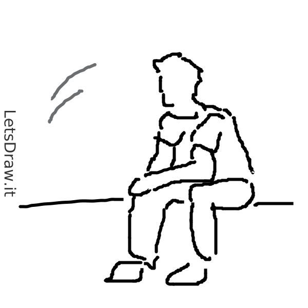 How to draw Sitting man / x31rqxhio.png / LetsDrawIt