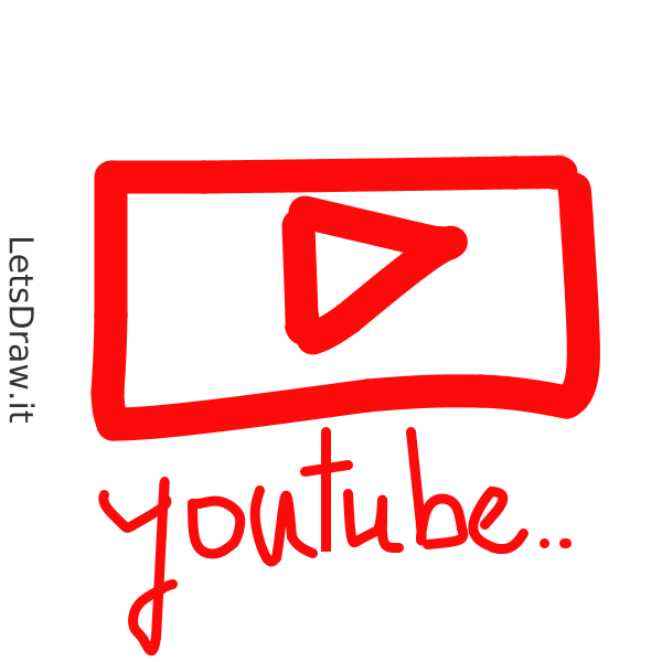 How to draw Youtube / x5urja6mi.png / LetsDrawIt