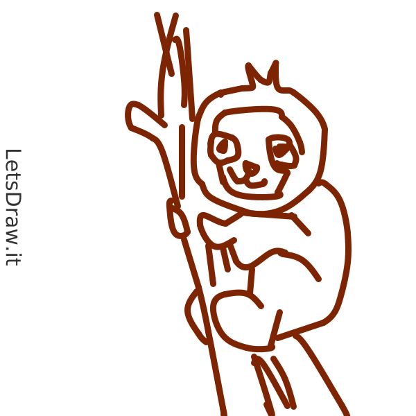 How to draw sloth / x966csqhe.png / LetsDrawIt