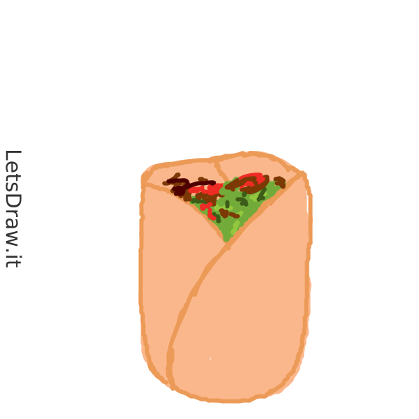How to draw burrito / xajx1i4me.png / LetsDrawIt