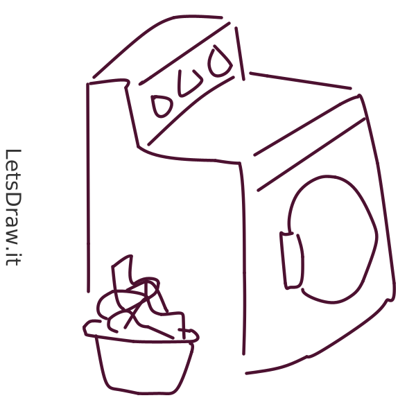 How to draw washing machine / xbbhgboey.png / LetsDrawIt