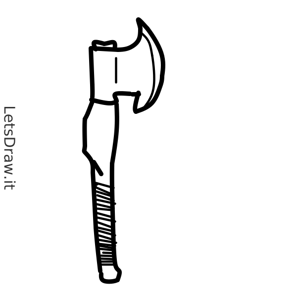 How to draw axe / xfogf6ssd.png / LetsDrawIt