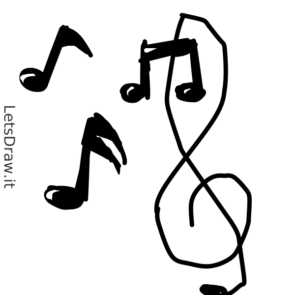 How to draw Music notes / xgnudhu4x.png / LetsDrawIt
