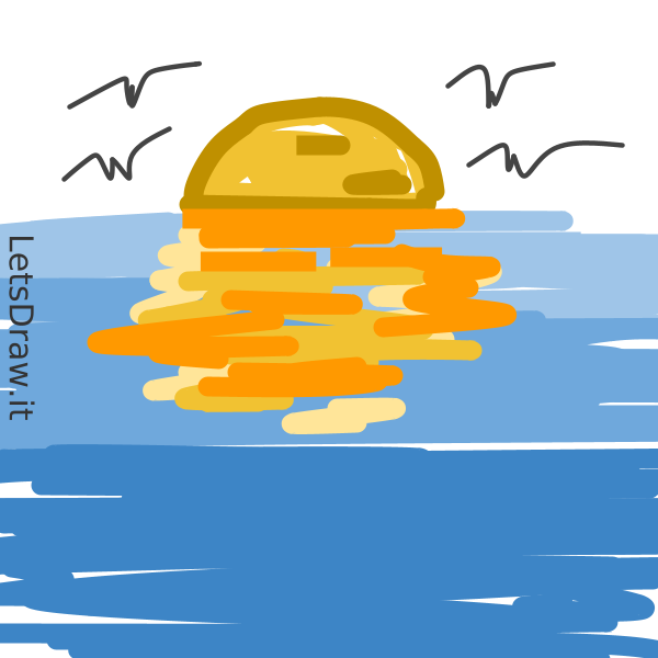 How to draw sunset / xhu5gqxur.png / LetsDrawIt