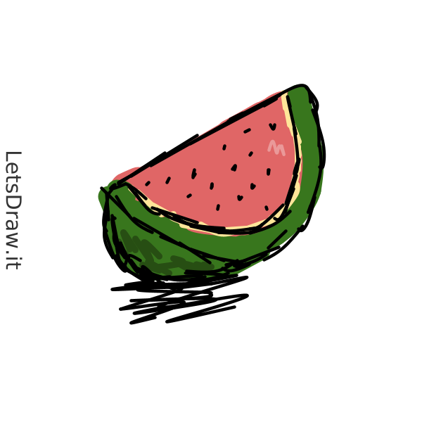 How to draw watermelon / xhzkdf4m1.png / LetsDrawIt