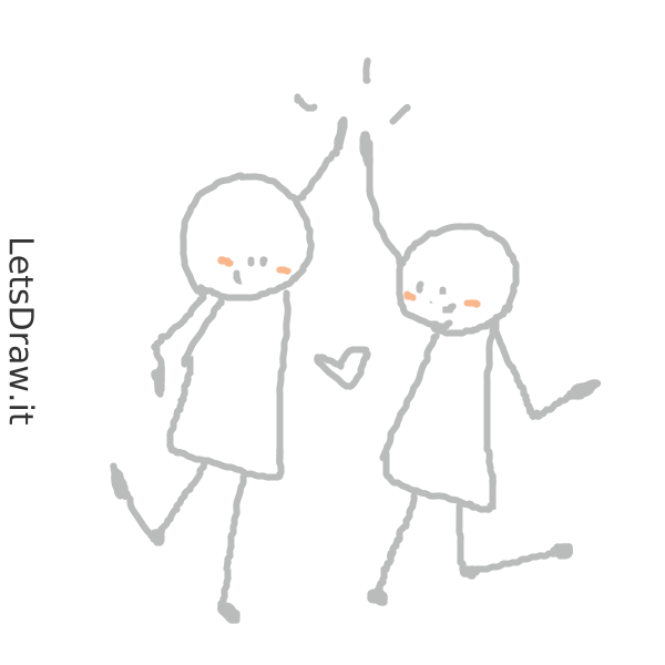 How to draw best friends / LetsDrawIt