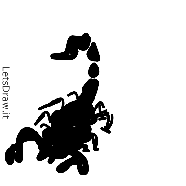 How to draw scorpion / LetsDrawIt