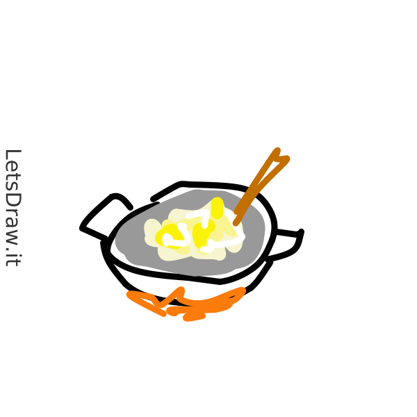 How to draw scrambled eggs / xinzkmdjg.png / LetsDrawIt