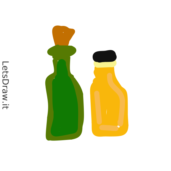 How to draw bottles / LetsDrawIt
