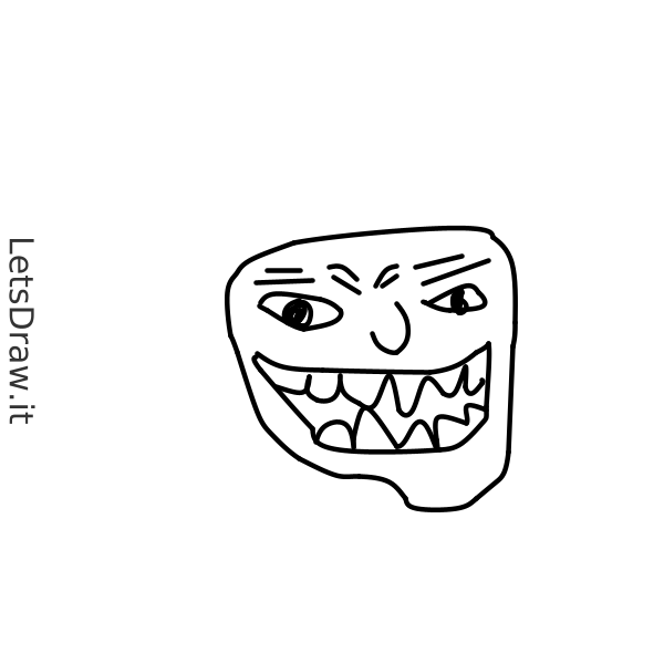 How to draw troll face / xocre5bc6.png / LetsDrawIt