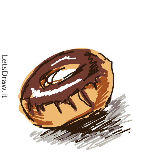 How to draw doughnut / xoite6mnc.png / LetsDrawIt