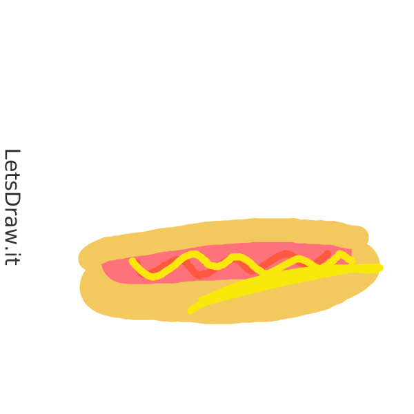 How to draw Hot dog / xpg4n9gz7.png / LetsDrawIt