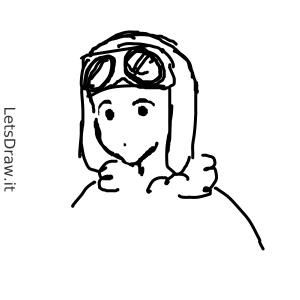 How to draw pilot / xqoftx98x.png / LetsDrawIt