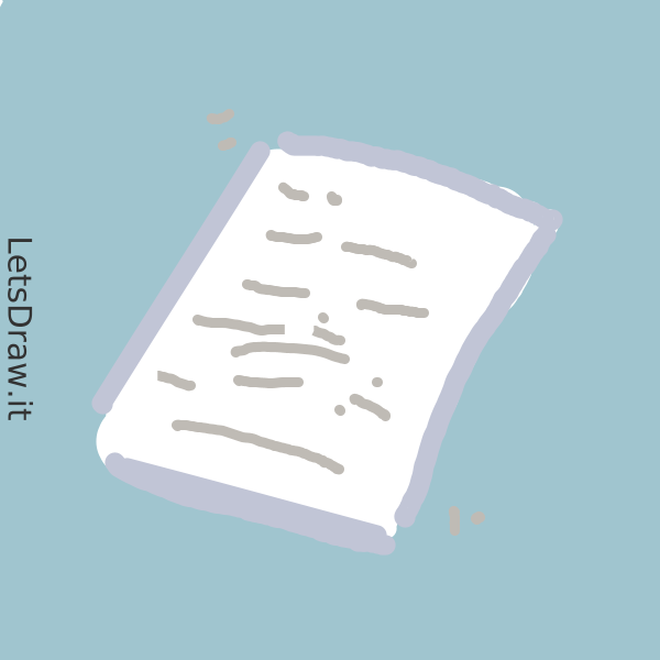 How to draw Paper sheet / xroaxq6qa.png / LetsDrawIt