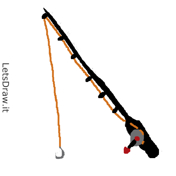 How to draw fishing pole / xthco17aa.png / LetsDrawIt