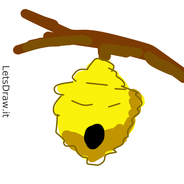 How to draw bee hive / xtzgppeu4.png / LetsDrawIt