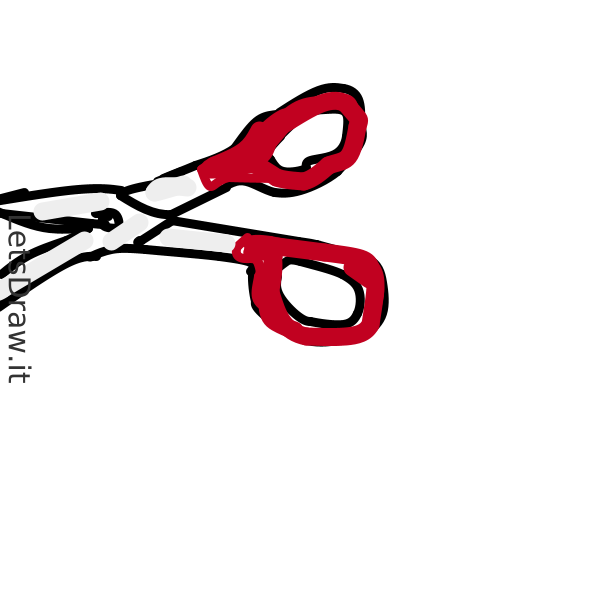 How to draw pair of scissors / xuricc7kr.png / LetsDrawIt
