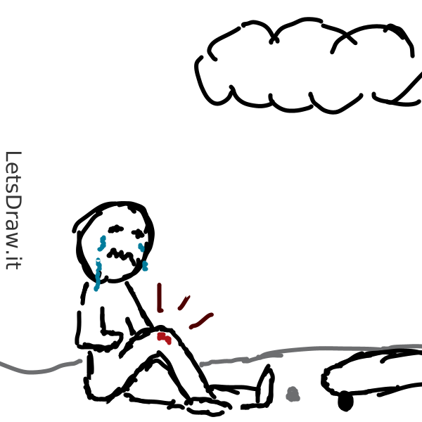 How to draw pain / xwrkqpdte.png / LetsDrawIt