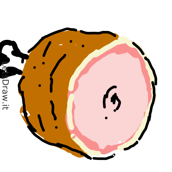 How to draw ham / xxtxtn4et.png / LetsDrawIt