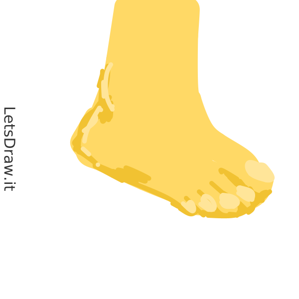 How to draw foot / xytwd7bmf.png / LetsDrawIt
