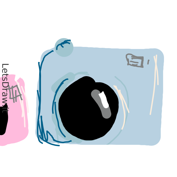 How to draw Photo cameras / xzmukxemr.png / LetsDrawIt