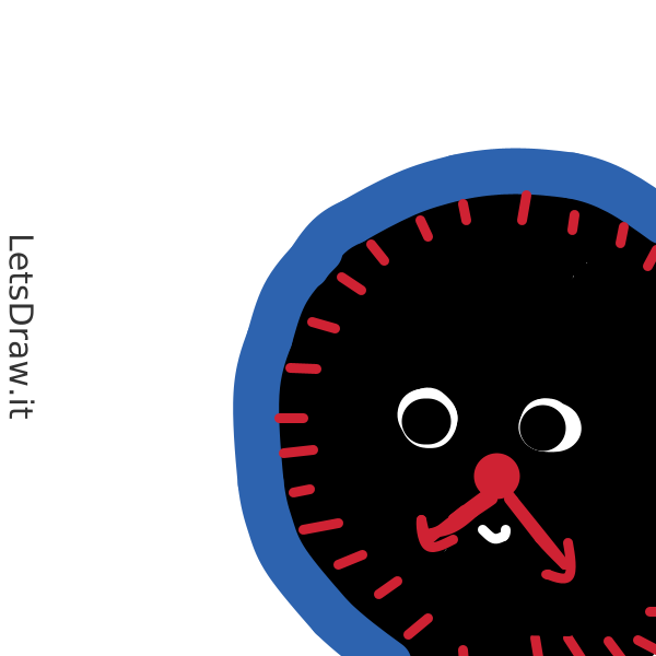 How to draw clock / y1cg3txq.png / LetsDrawIt