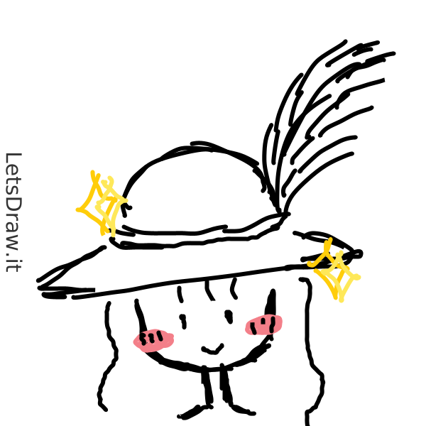 How to draw feathered hat / y338xji8s.png / LetsDrawIt