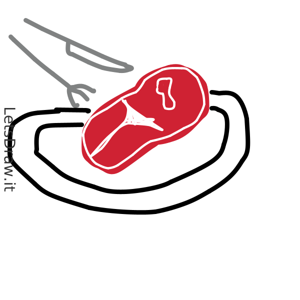 How to draw meat / y36jfbs3w.png / LetsDrawIt